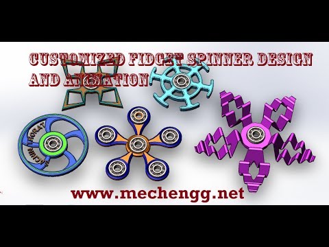 Customized Fidget Spinner Designs ,animation in Solidworks