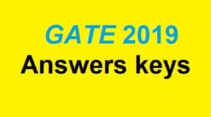 GATE 2019 Answer Keys For Mechanical Engineering Students