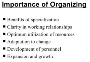 Organizing | Definition , Characteristics of Organizing , Advantages