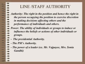Line and Staff Authority - Types Of Staff , Advantages
