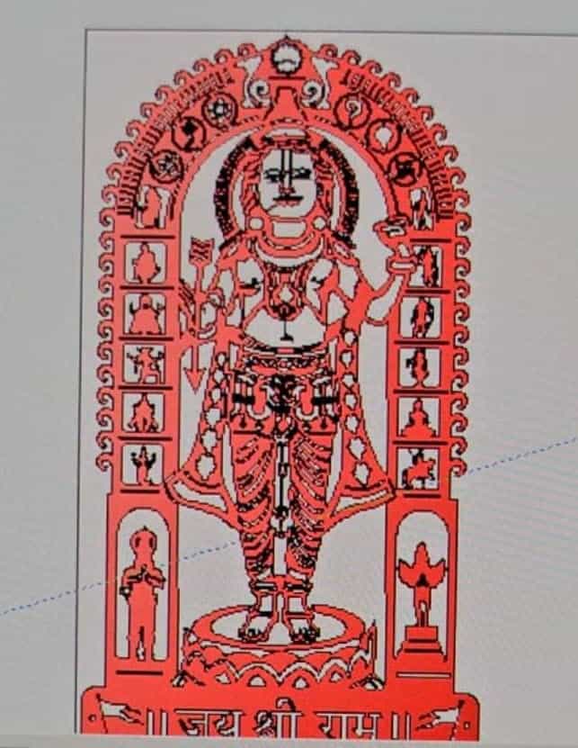 Shree Ram Ayodhya Murti, idol - Vector , Wallart